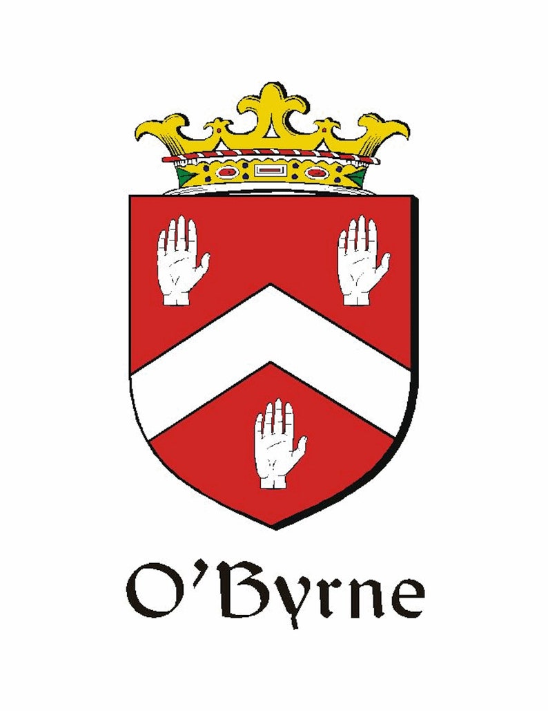 O'byrne Irish Claddagh Coat of Arms Badge - Etsy