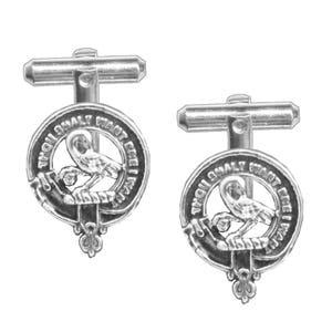 Cranston Clan Crest Scottish Cufflinks; Pewter, Sterling Silver and ...