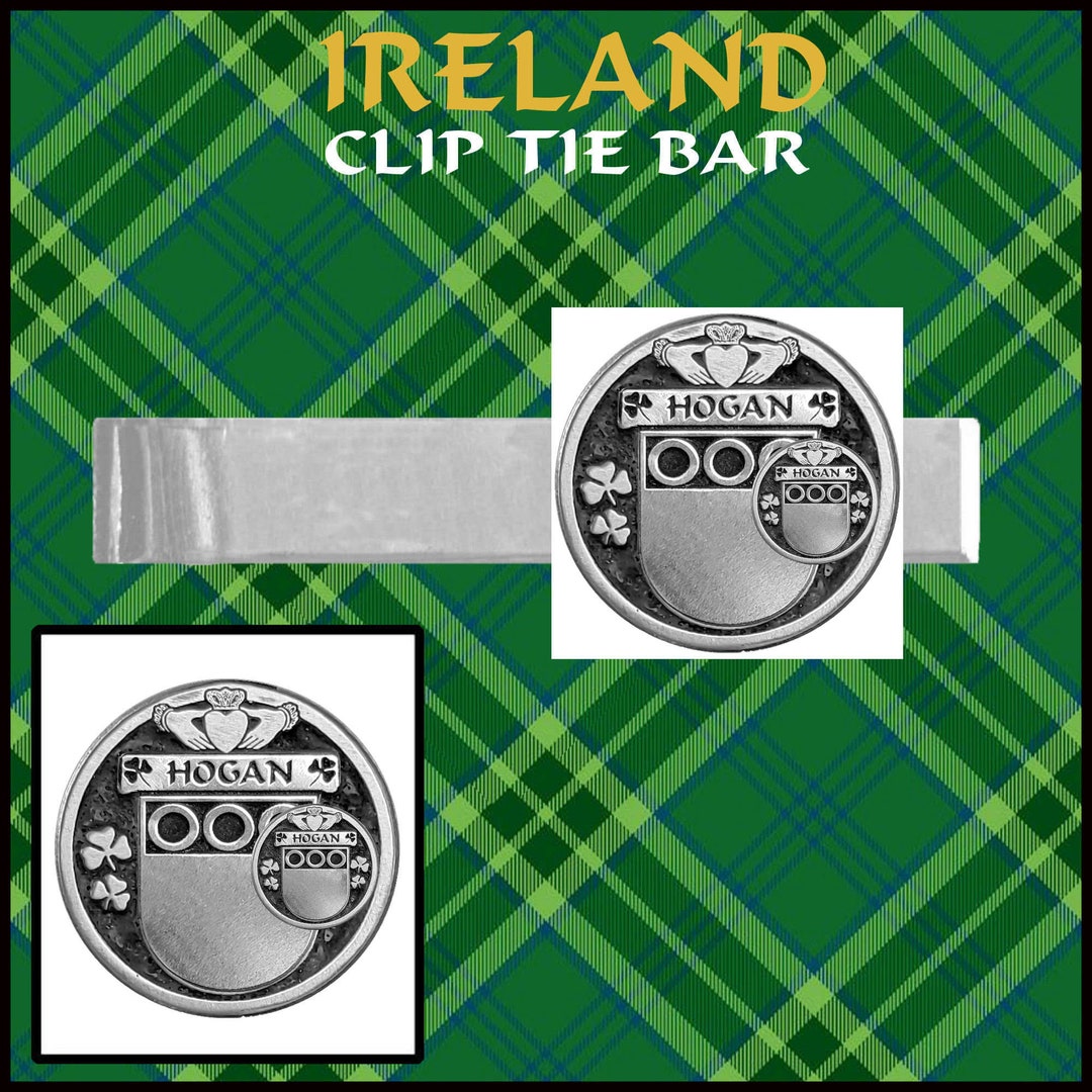 Hogan Irish Coat of Arms Clip Tie Bar - ICTB10 - Etsy