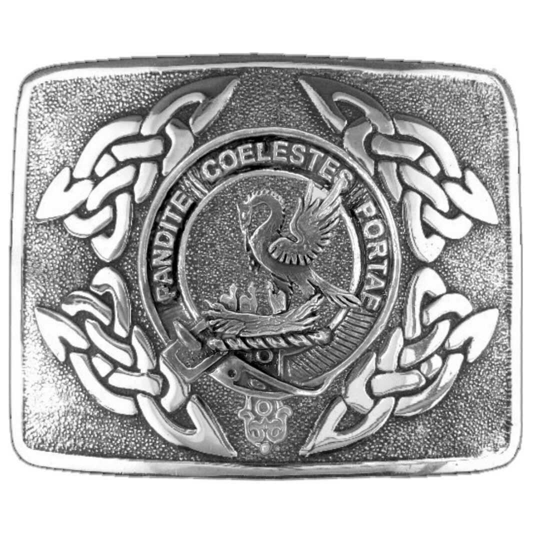 Gibson Clan Crest Interlace Kilt Belt Buckle - Etsy