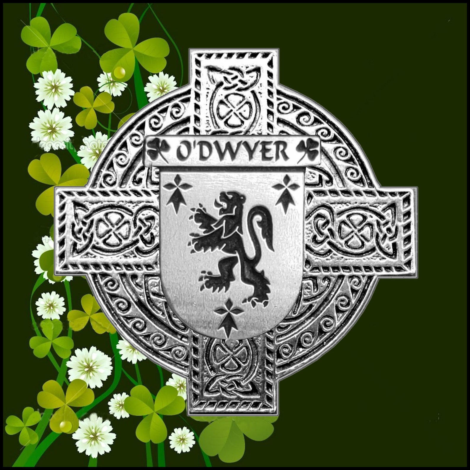 O'dwyer Irish Coat of Arms Sporran, Genuine Leather - Etsy