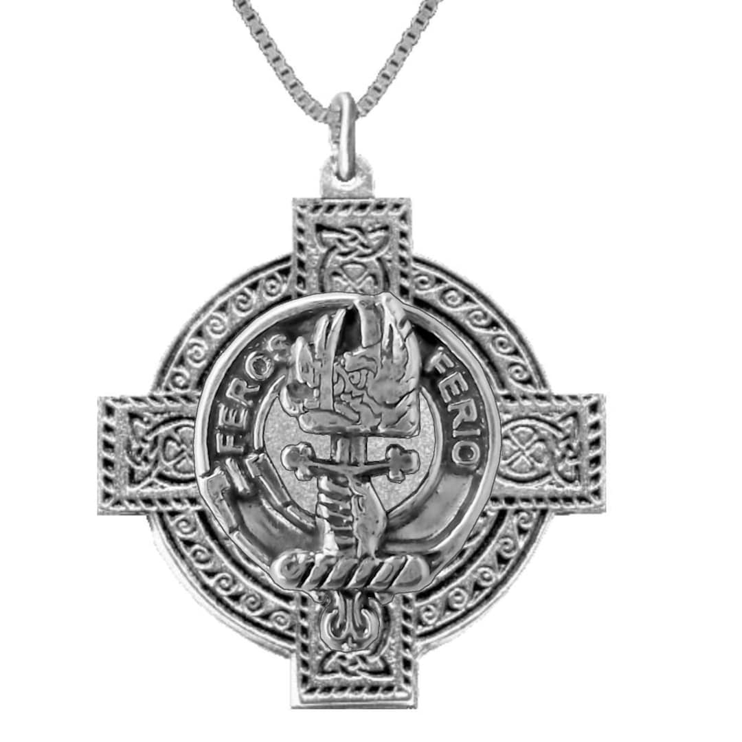 Chisholm Clan Crest Celtic Cross Pendant Scottish ~ CLP04 - Etsy