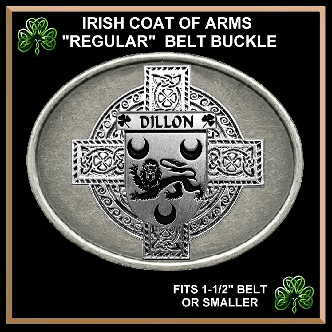 Dillon Irish Coat of Arms Regular Buckle - Etsy