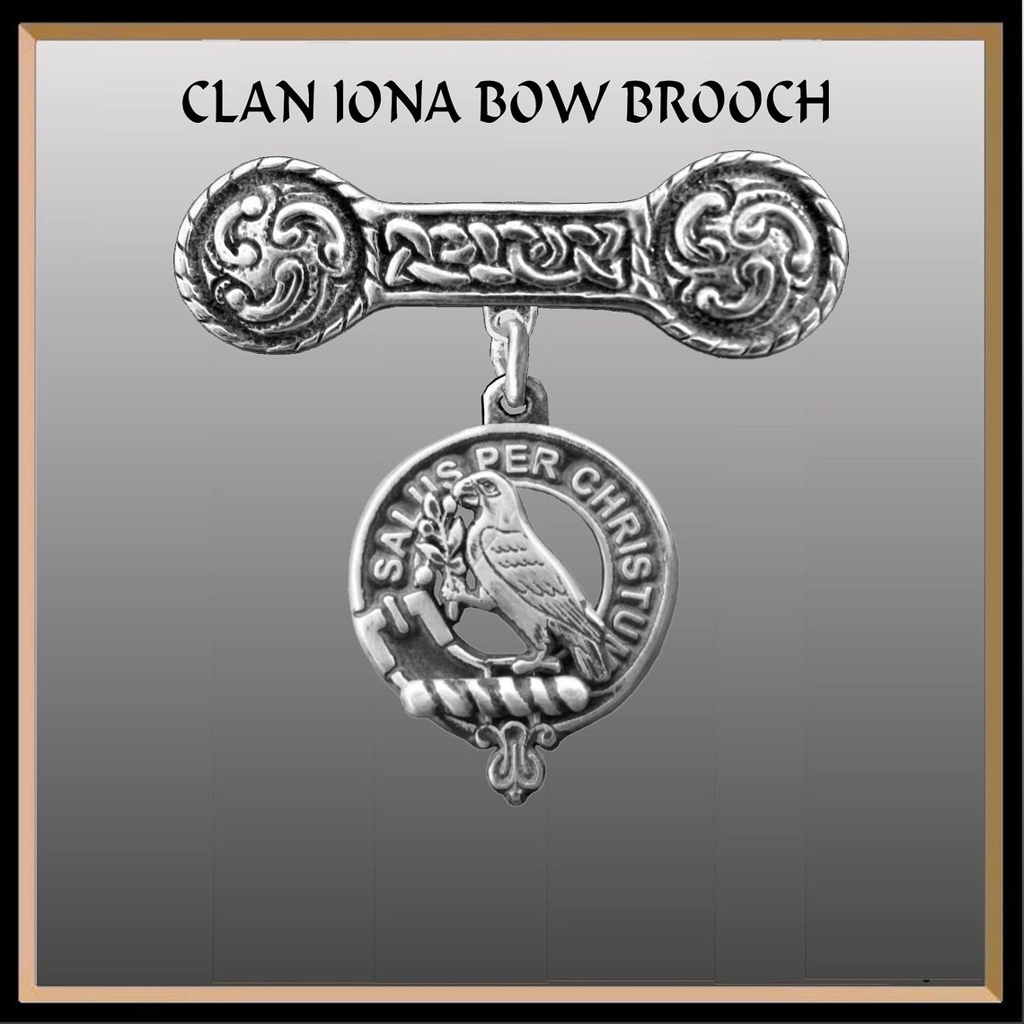Abernethy Clan Crest Iona Bar Brooch Sterling Silver | Etsy