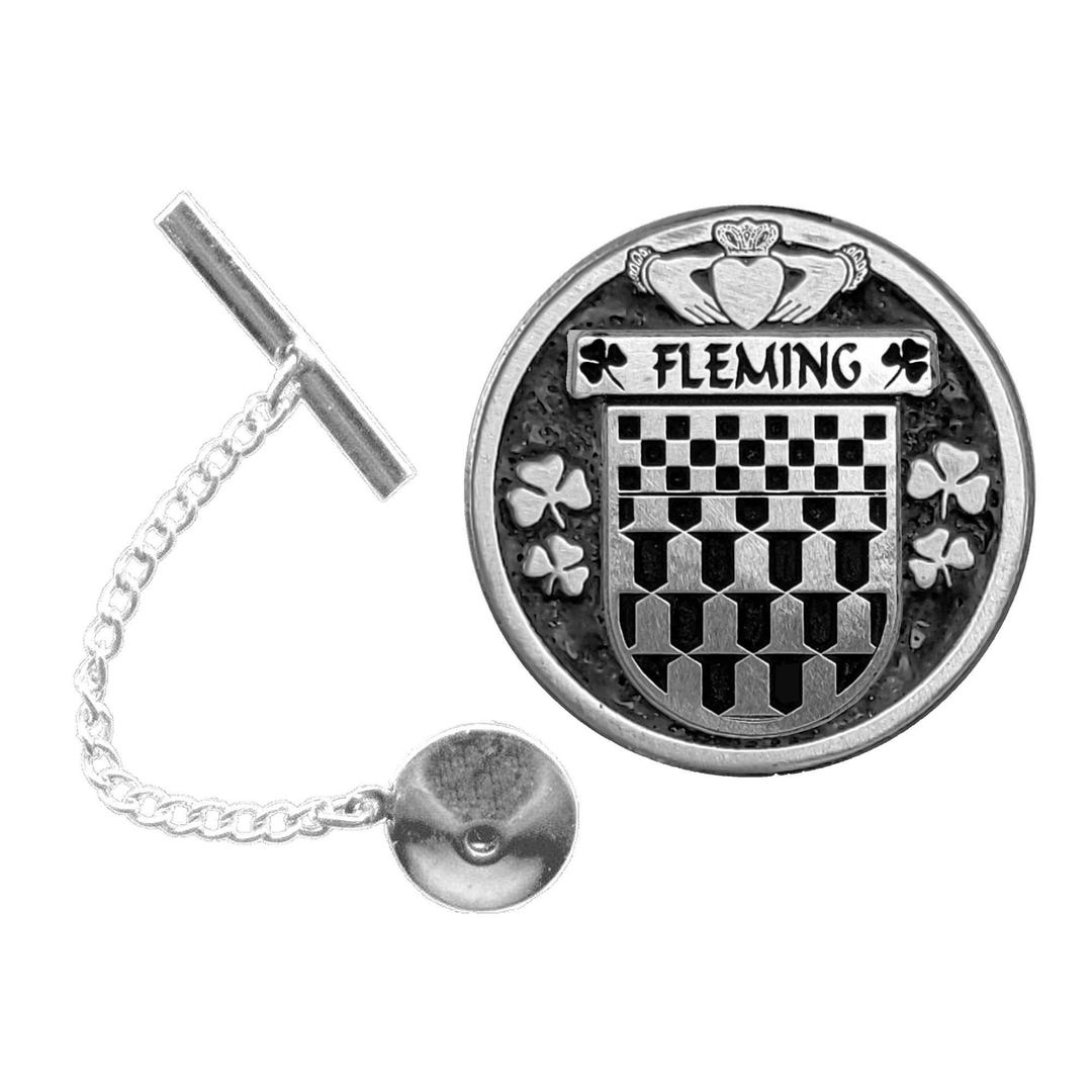 Fleming Irish Coat of Arms Disk Lapel Pin/ Tie Tack - Etsy