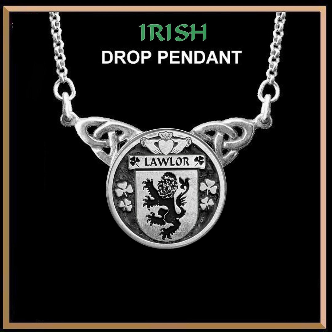 Lawler Irish Coat of Arms Double Drop Pendant ~ ILP03 - Etsy