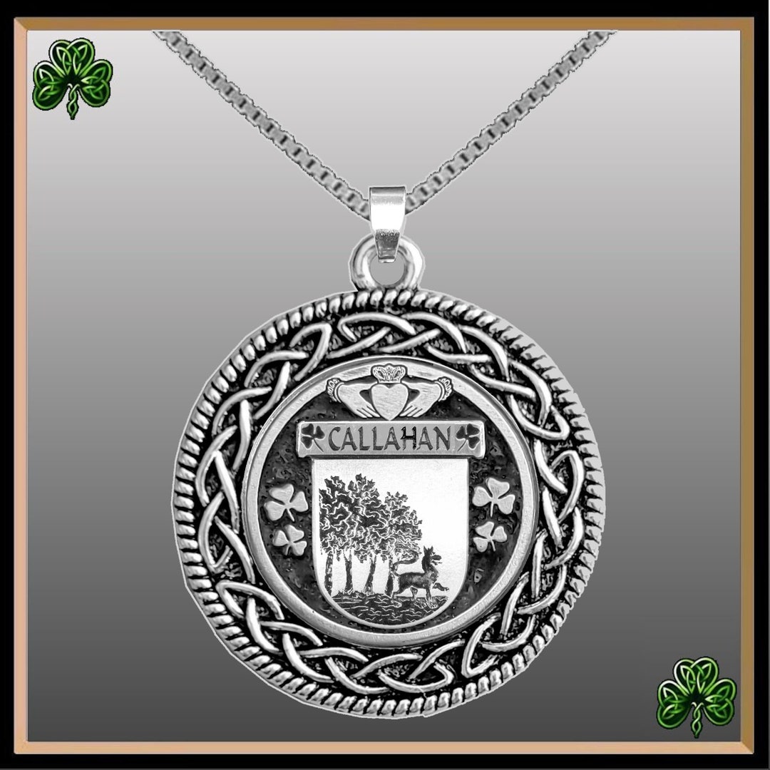 Callahan Irish Coat of Arms Celtic Interlace Disk Pendant ~ IP06 - Etsy