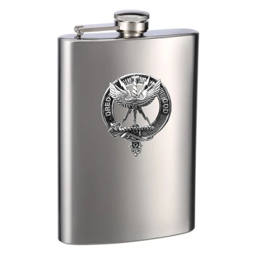 Carnegie 8oz Clan Crest Scottish Badge Stainless Steel Flask - Etsy
