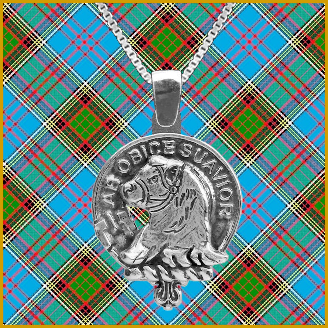 Galbraith Large 1" Scottish Clan Crest Pendant - Sterling Silver - Etsy
