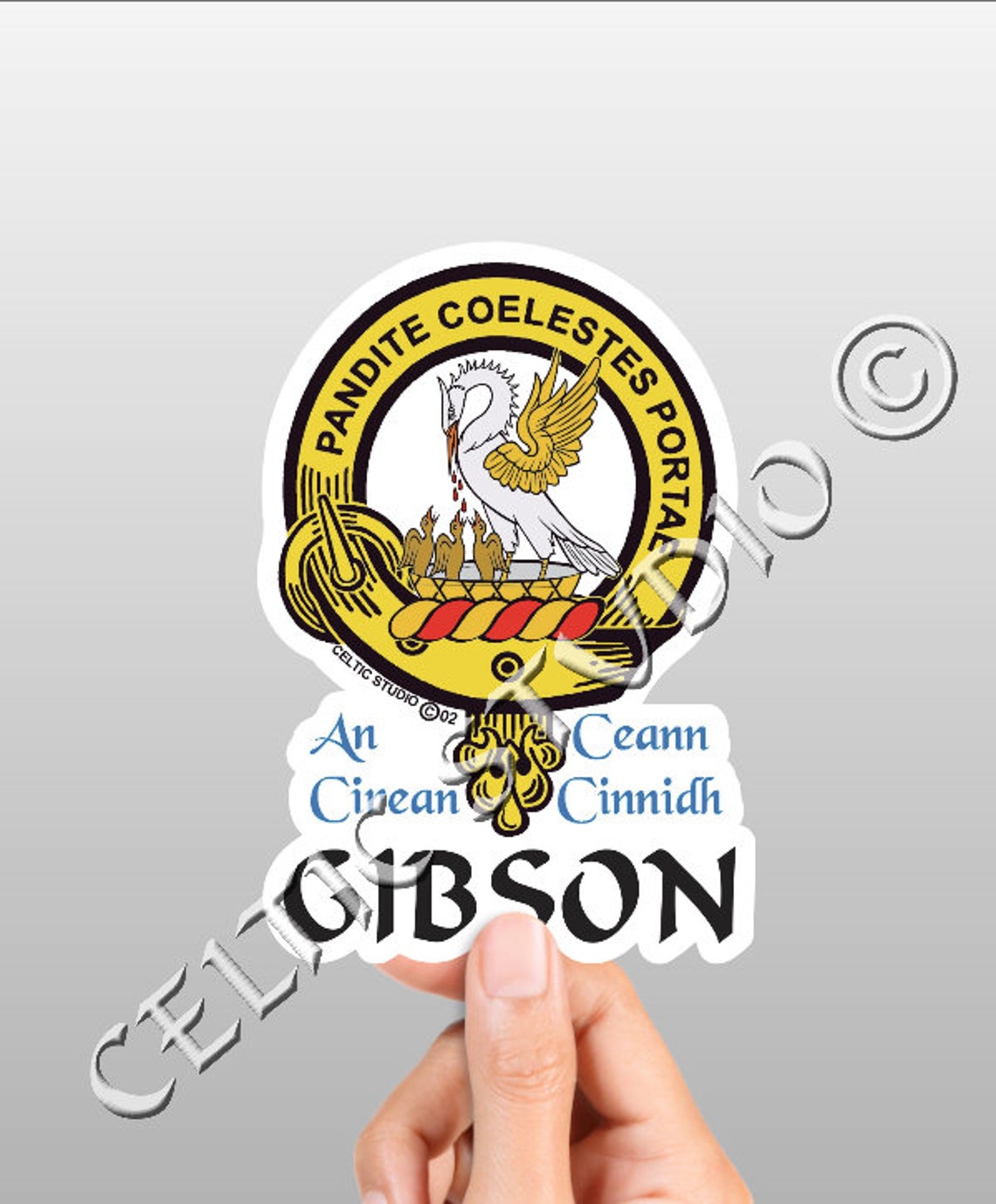 Gibson Clan Crest Decal | Custom Scottish Heritage Car & Laptop ...