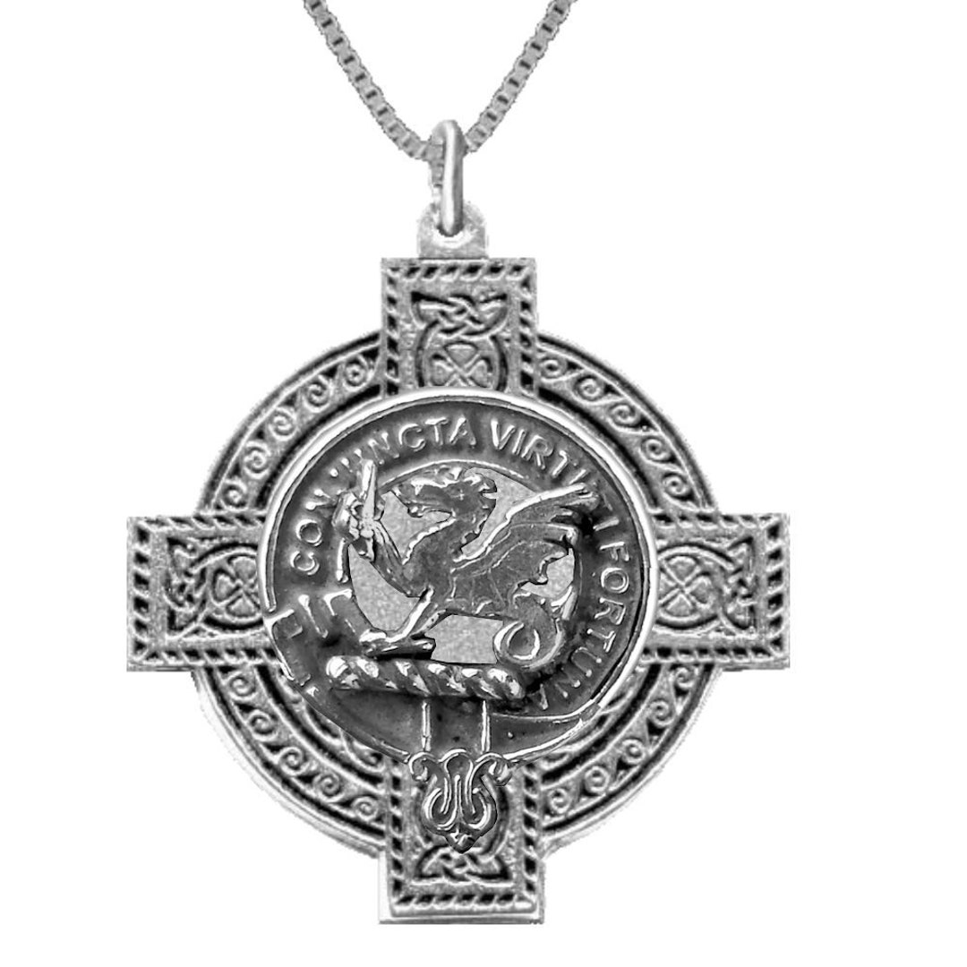 Macbeth Clan Crest Celtic Cross Pendant Scottish ~ CLP04 - Etsy