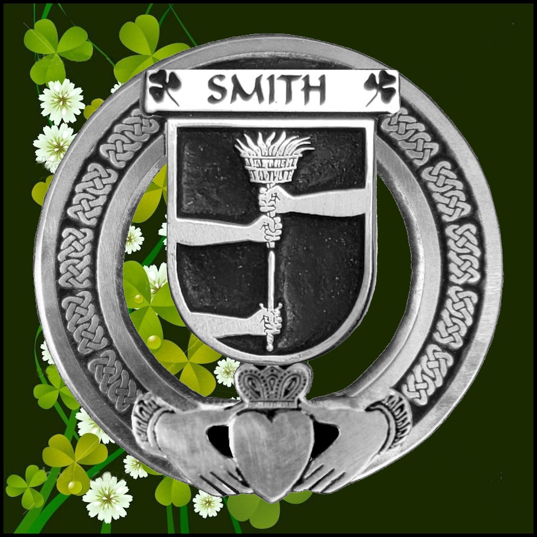 Smith Irish Claddagh Coat of Arms Badge - Etsy
