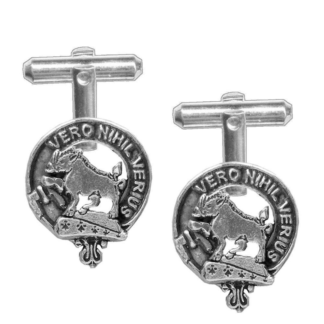 Weir Clan Crest Scottish Cufflinks; Pewter, Sterling Silver and Karat ...