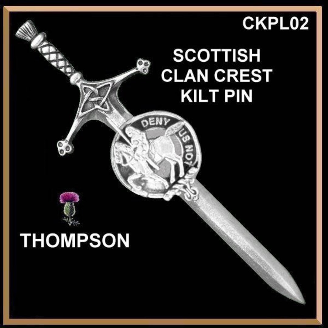 Thompson Clan Crest Kilt Pin, Scottish Pin ~ CKP02 - Etsy
