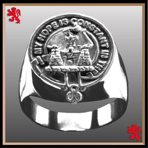 Macdonald Clanranald Scottish Clan Crest Ring GC100 ~ Sterling Silver ...