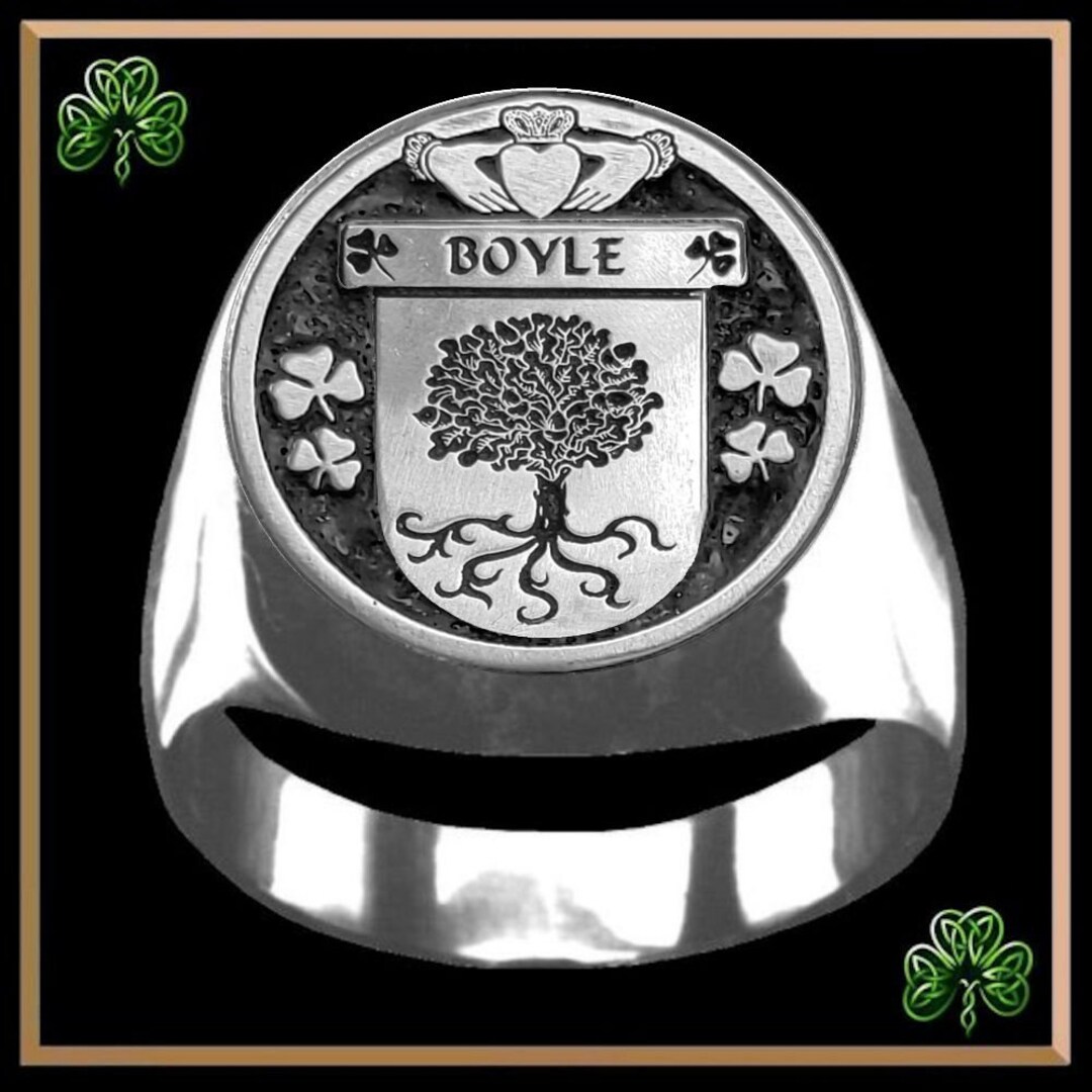 Boyle Irish Coat of Arms Gents Ring IC100 - Etsy
