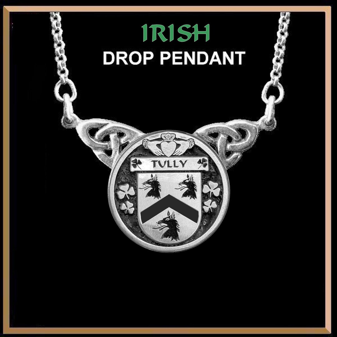 Tully Irish Coat of Arms Double Drop Pendant ~ ILP03 - Etsy
