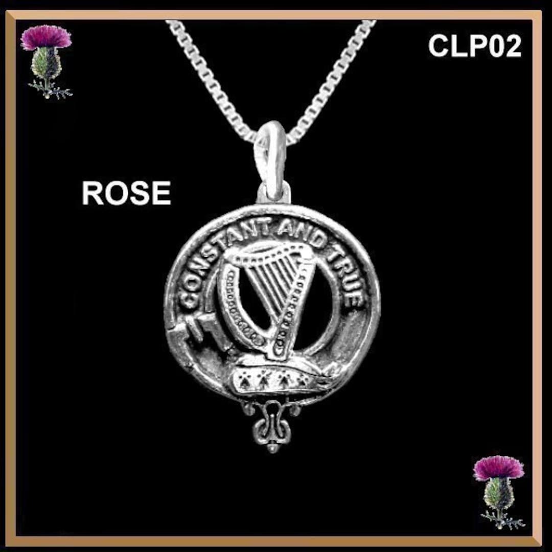 Rose Clan Crest Scottish Pendant CLP02 - Etsy