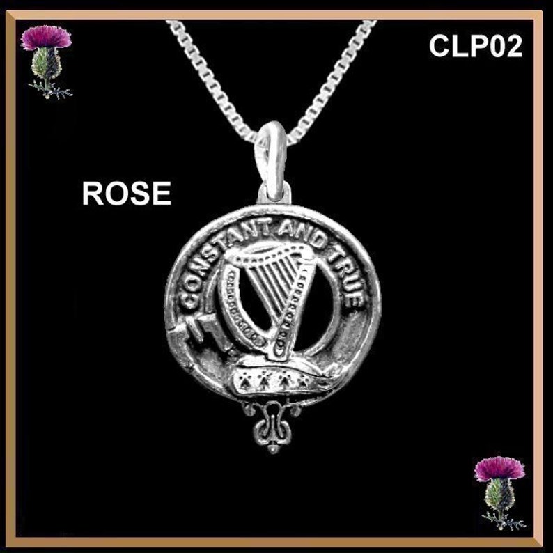 Rose Clan Crest Scottish Pendant CLP02 - Etsy