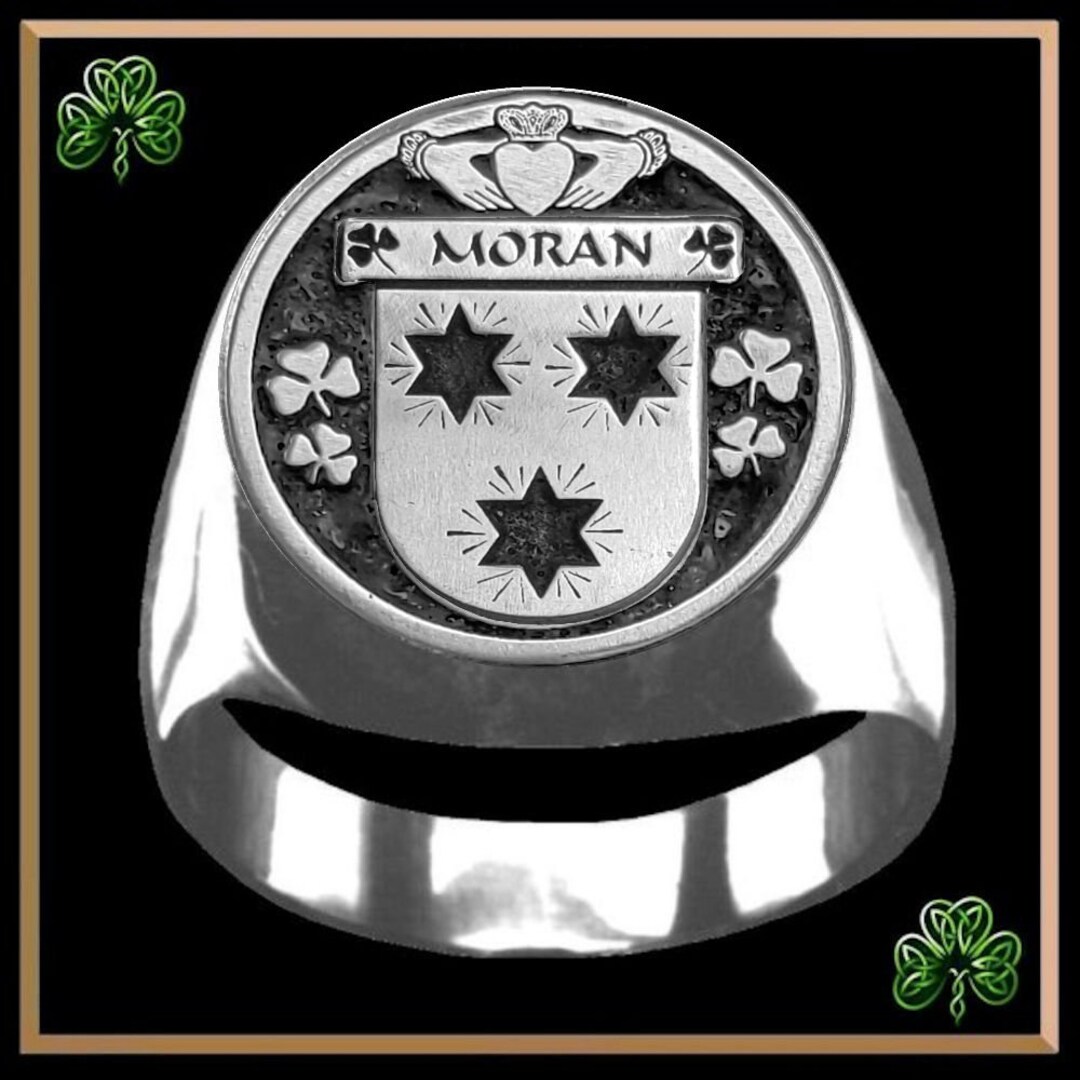 Moran Irish Coat of Arms Gents Ring IC100 - Etsy
