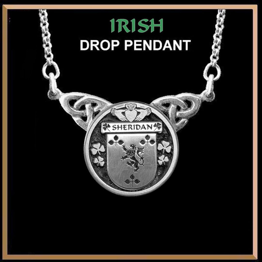 Sheridan Irish Coat of Arms Double Drop Pendant ~ ILP03 - Etsy