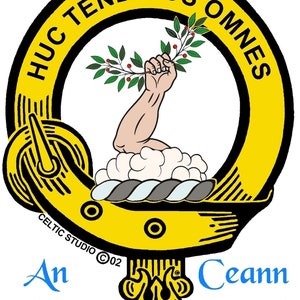 Patterson Clan Crest Scottish Four Thistle Brooch - Etsy España