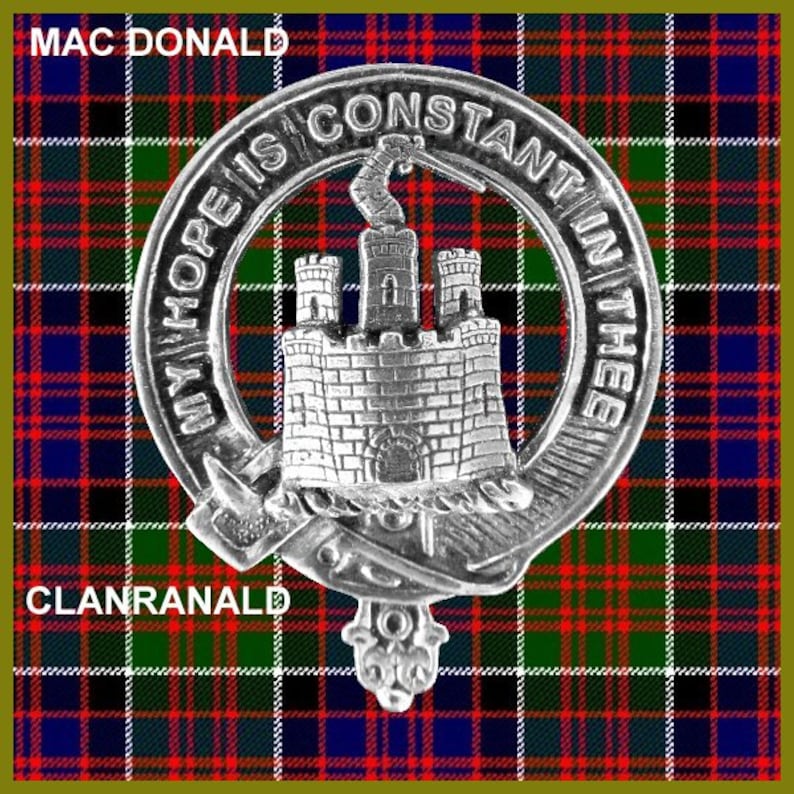 Macdonald Clanranald Clan Crest Scottish Cap Badge Cb02 Etsy