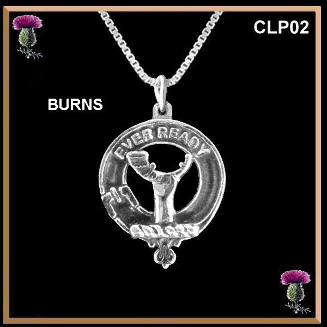 Burns Clan Crest Scottish Pendant CLP02 - Etsy