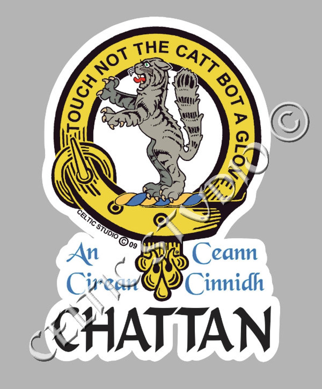 Chattan Clan Crest Decal | Custom Scottish Heritage Car & Laptop ...