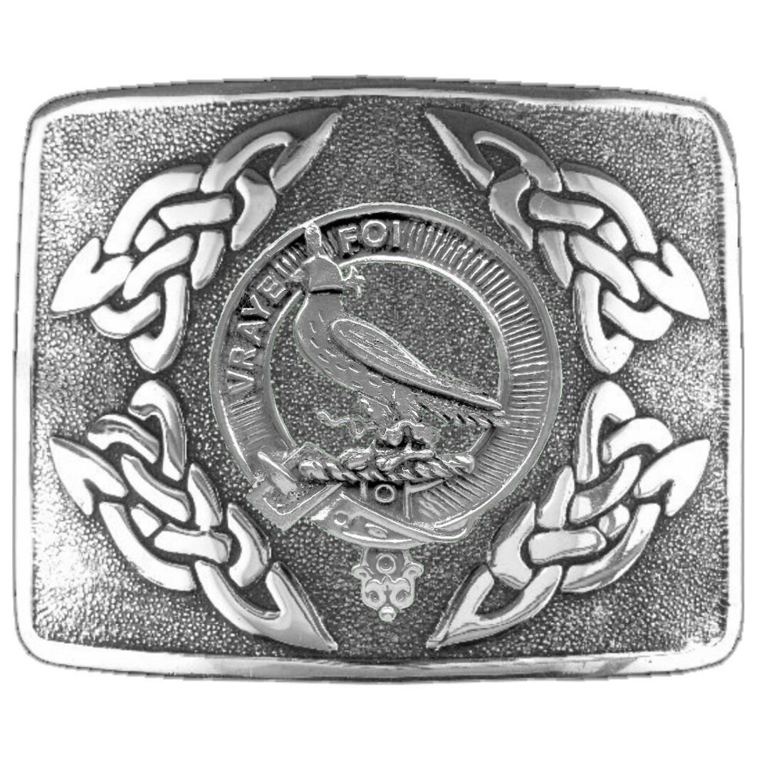 Boswell Clan Crest Interlace Kilt Belt Buckle - Etsy