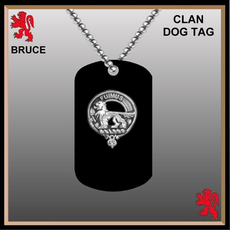 Clan Crest Black Dog Tag - All Clans - Etsy