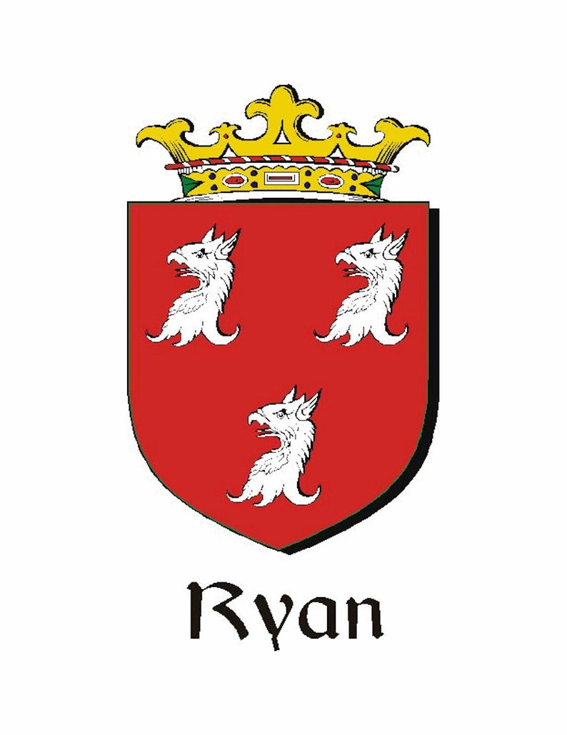 Ryan Irish Coat of Arms Celtic Cross Badge - Etsy Australia