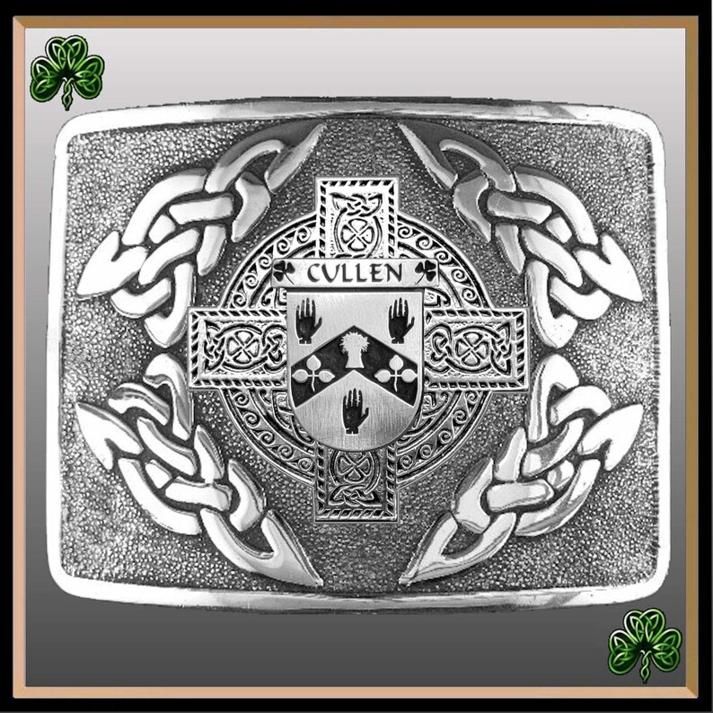 Cullen Irish Coat of Arms Interlace Kilt Buckle - Etsy