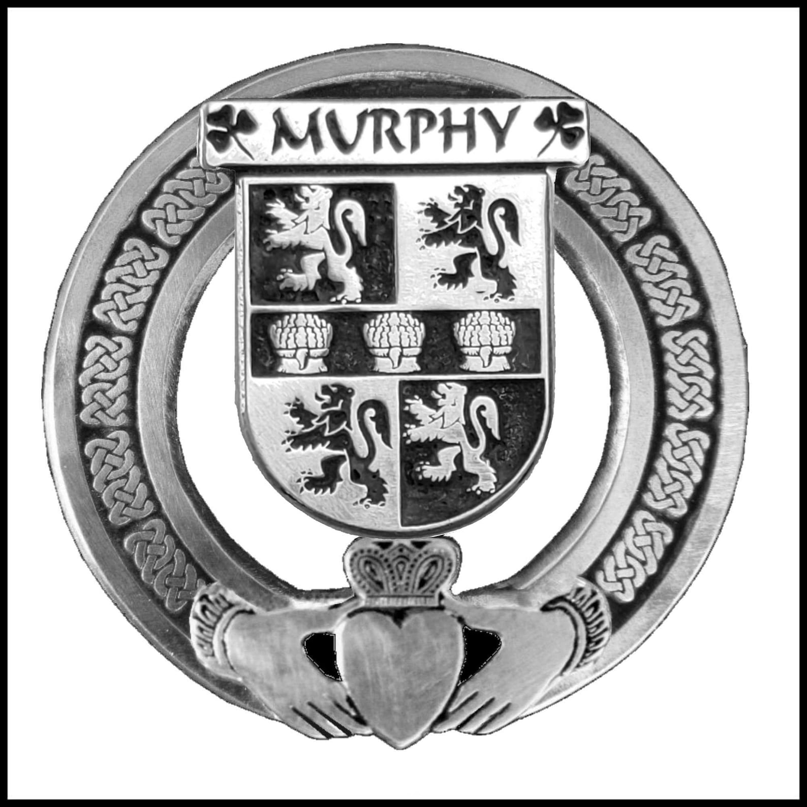 Murphy Irish Claddagh Coat of Arms Badge - Etsy