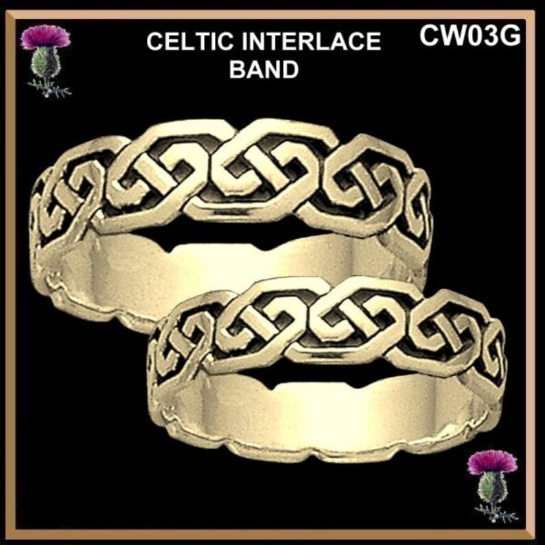 Celtic Wedding Ring Celtic Knot Ring Interlace Ring Celtic - Etsy