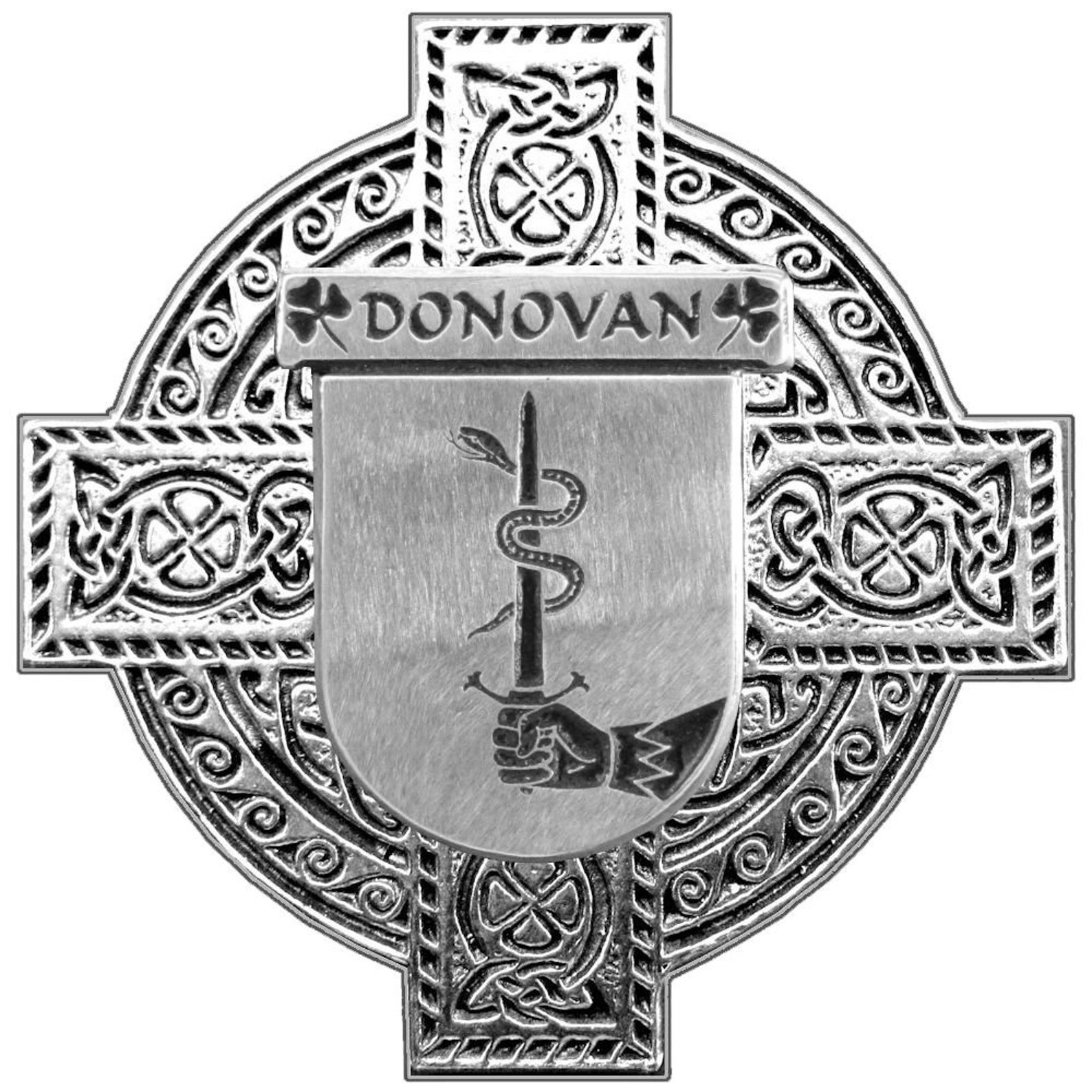 Donovan Irish Coat of Arms Celtic Cross Badge | Etsy