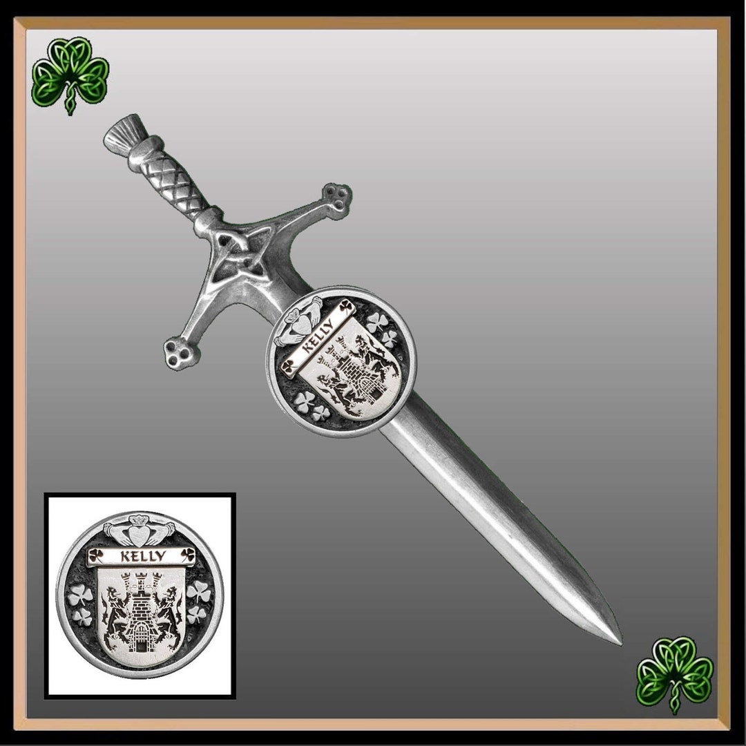 Kelly Irish Coat of Arms Disk Kilt Pin - Etsy