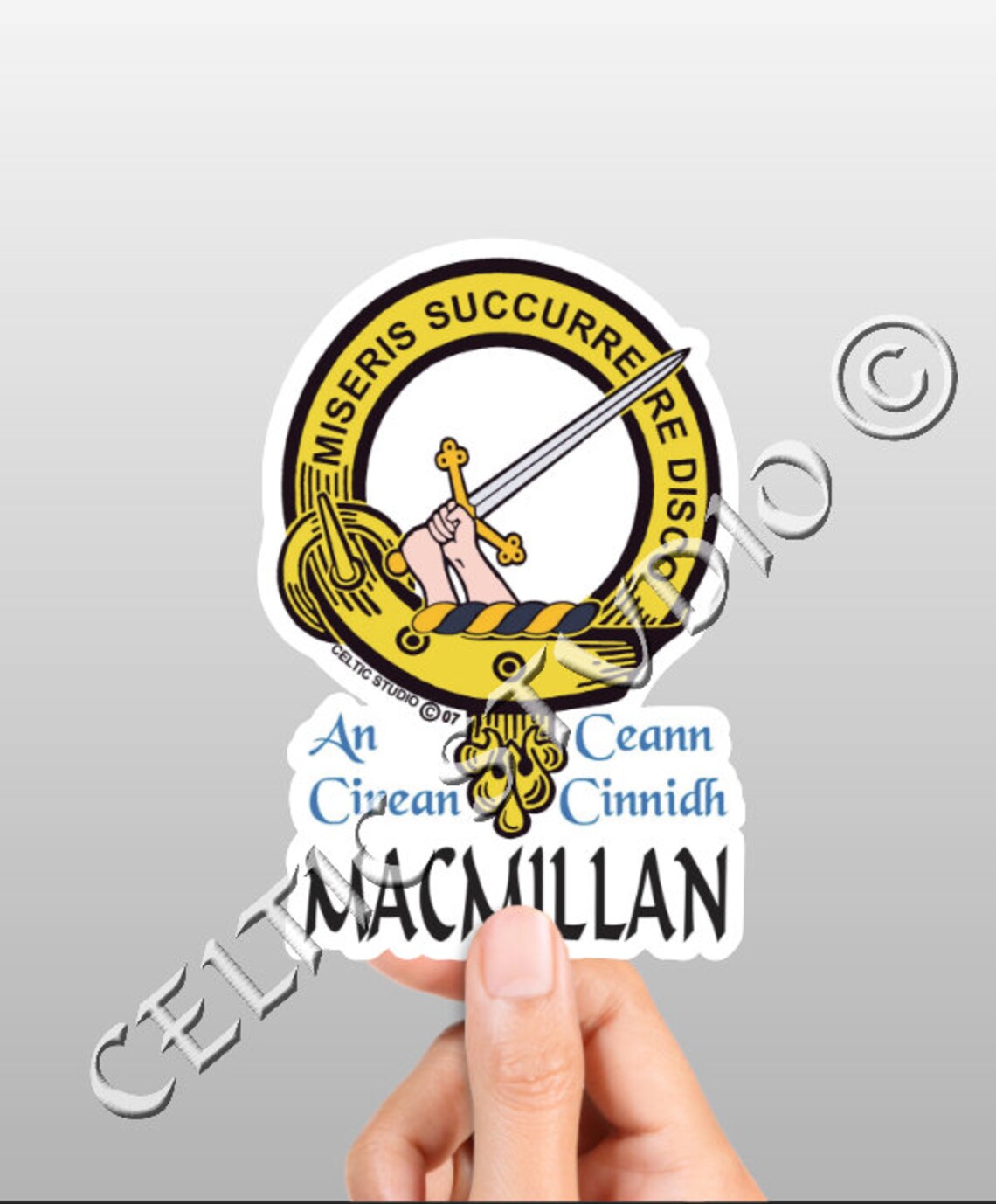 Macmillan Clan Crest Decal | Custom Scottish Heritage Car & Laptop ...
