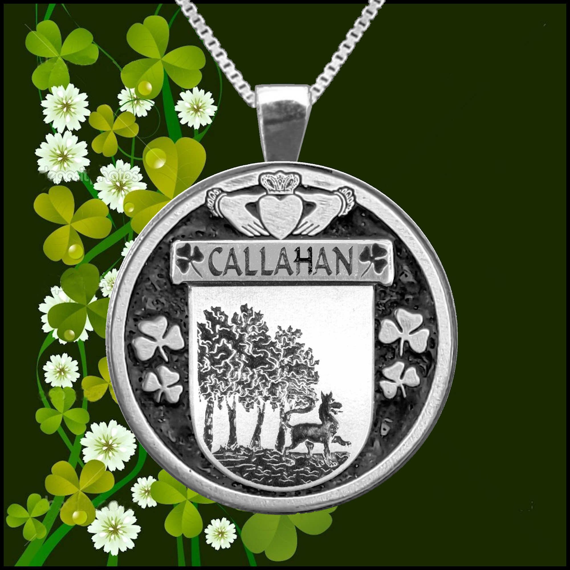 Callahan Irish Coat of Arms Disk Pendant Irish | Etsy
