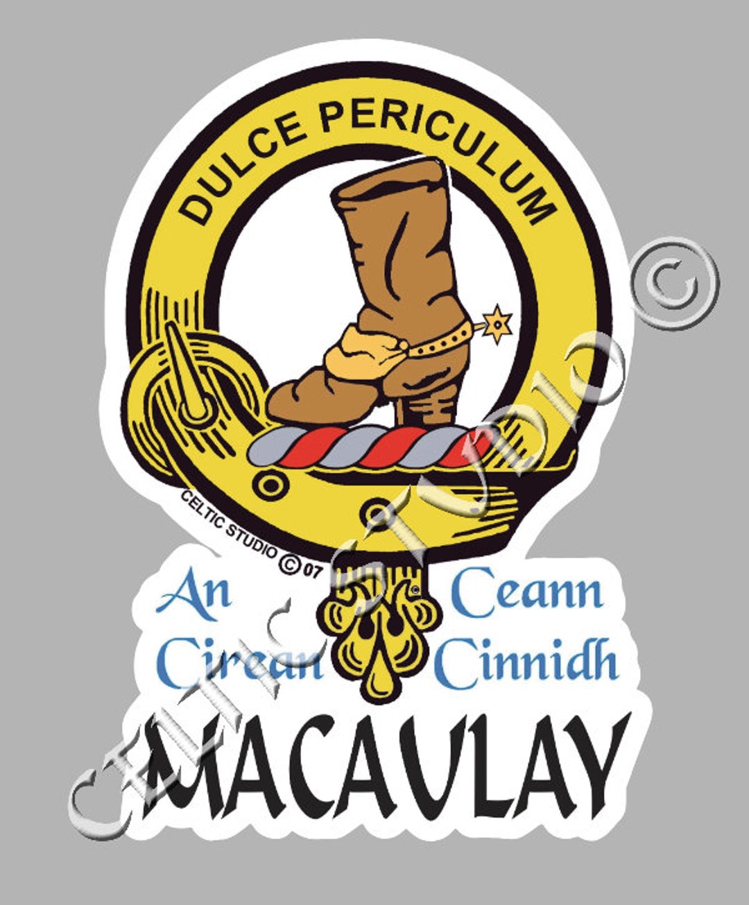 Macaulay Clan Crest Decal | Custom Scottish Heritage Car & Laptop ...