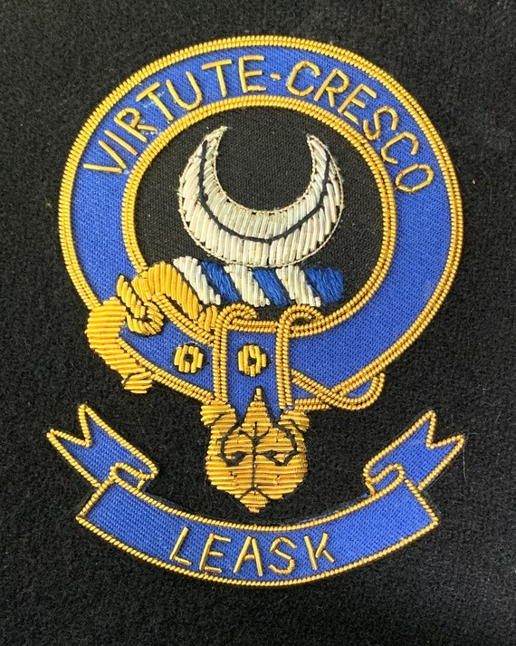 Leask Scottish Clan Embroidered Crest - Etsy