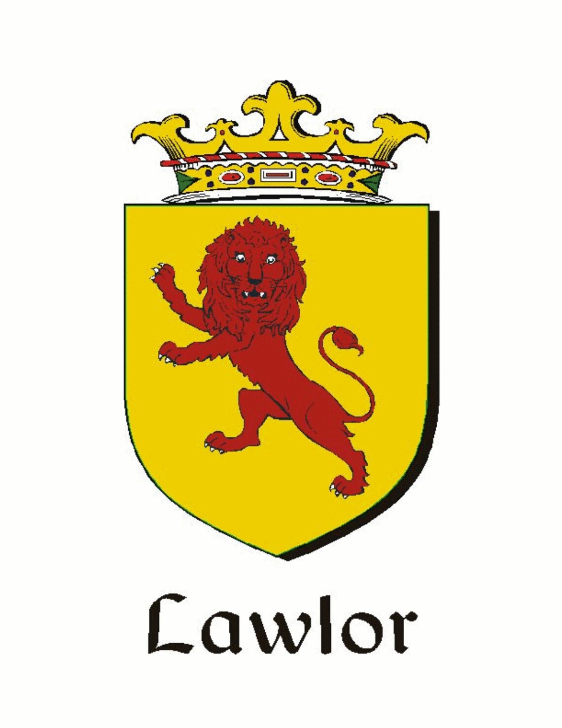 Lawlor Irish Claddagh Coat of Arms Badge - Etsy UK