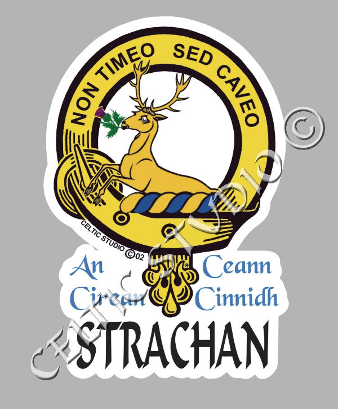 Strachan Clan Crest Decal | Custom Scottish Heritage Car & Laptop ...