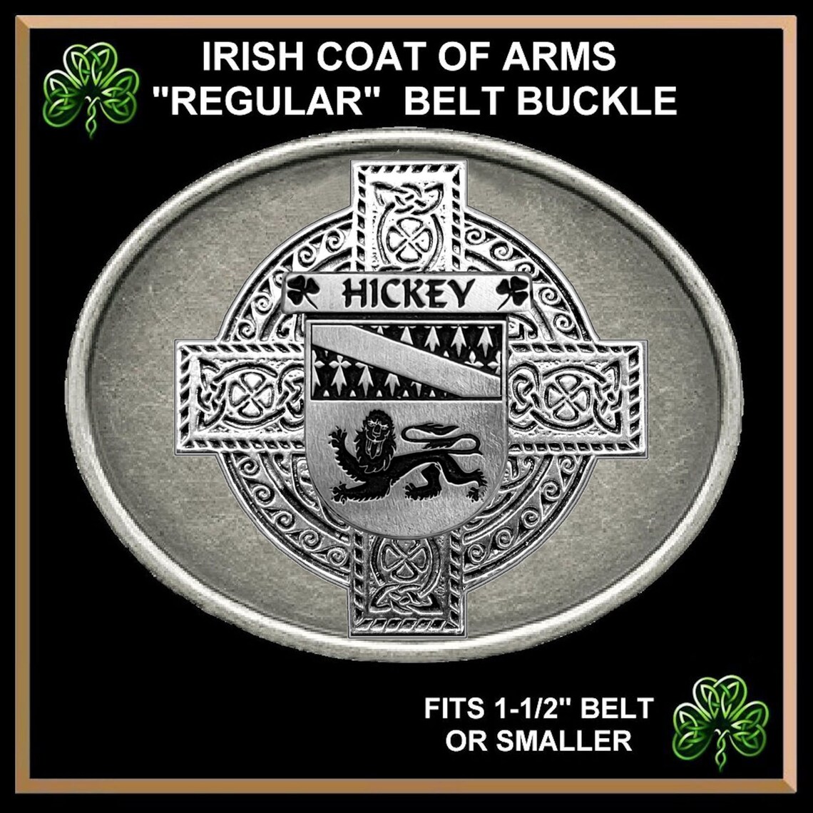 Hickey Irish Coat of Arms Regular Buckle - Etsy