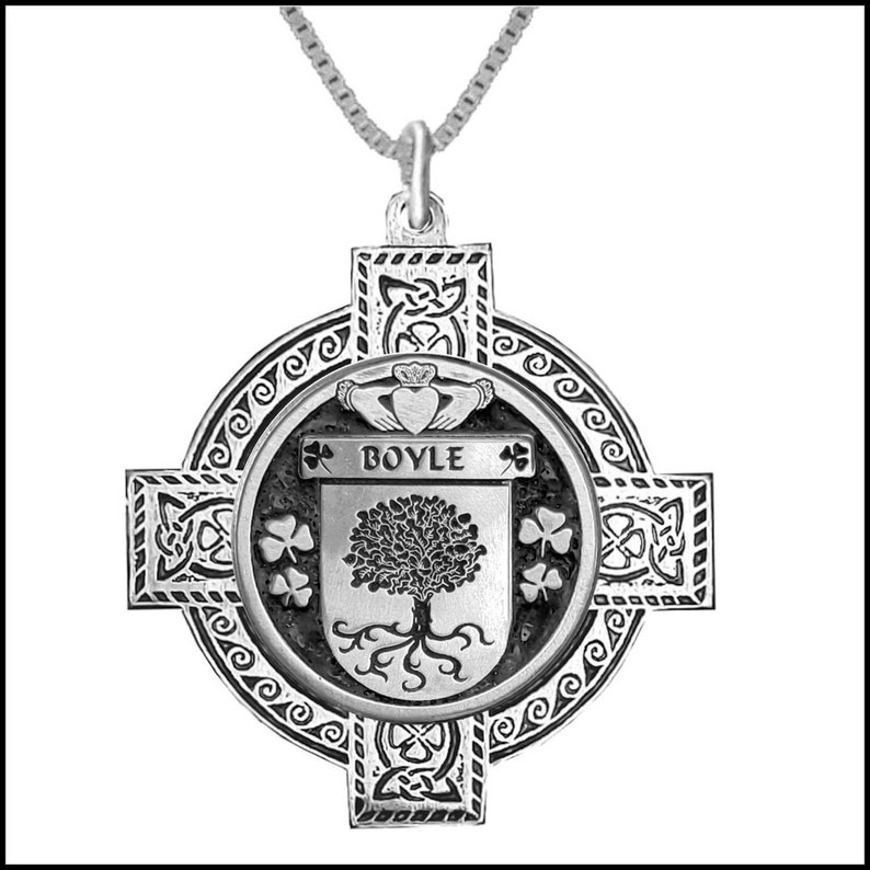 Boyle Irish Coat of Arms Celtic Cross Pendant ~ IP04 - Etsy