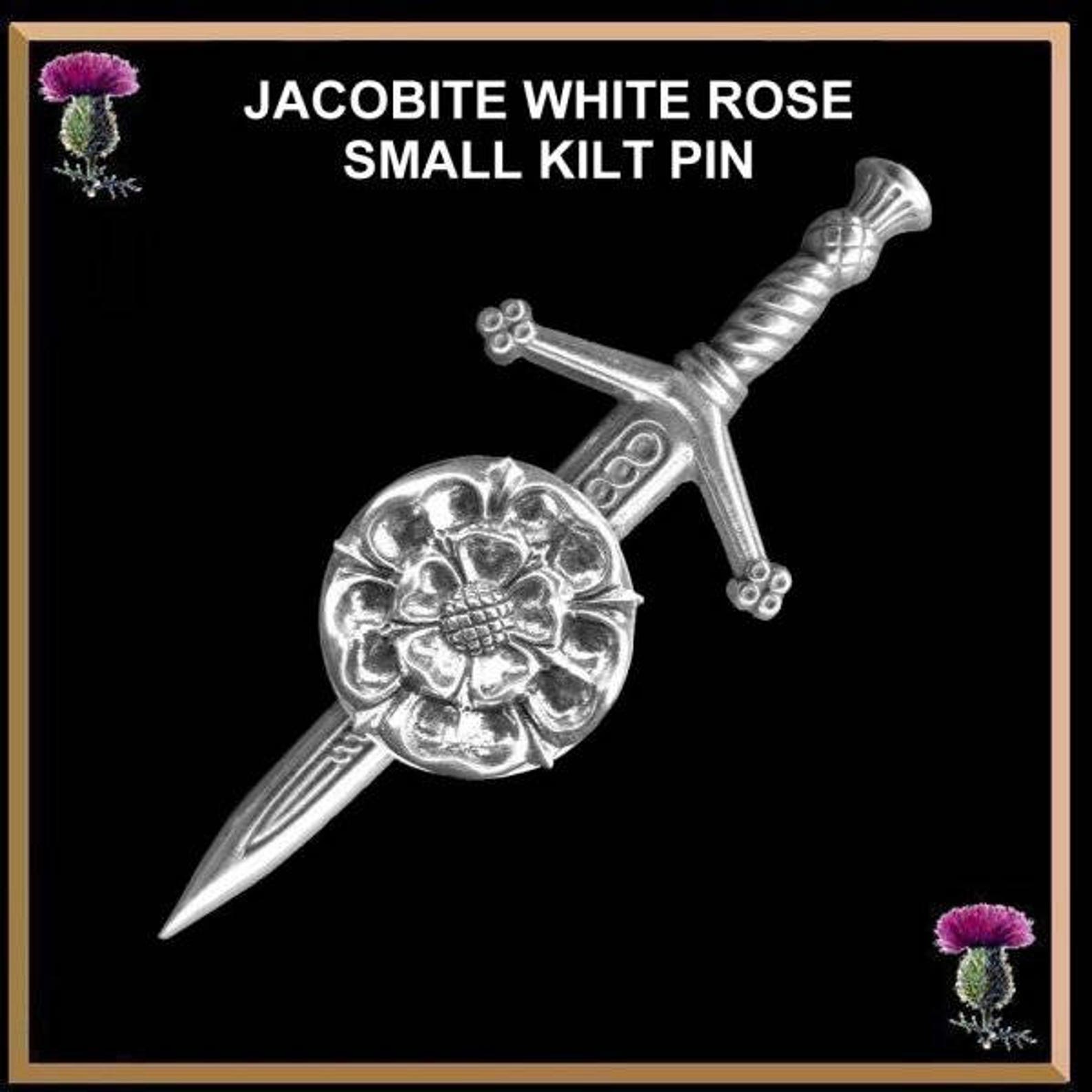 Jacobite White Rose Small Kilt Pin Scottish - Etsy