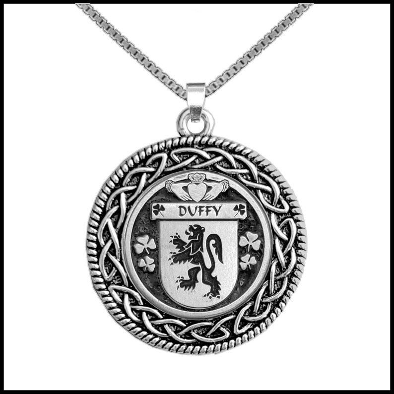 Duffy Irish Coat of Arms Celtic Interlace Disk Pendant ~ IP06 - Etsy