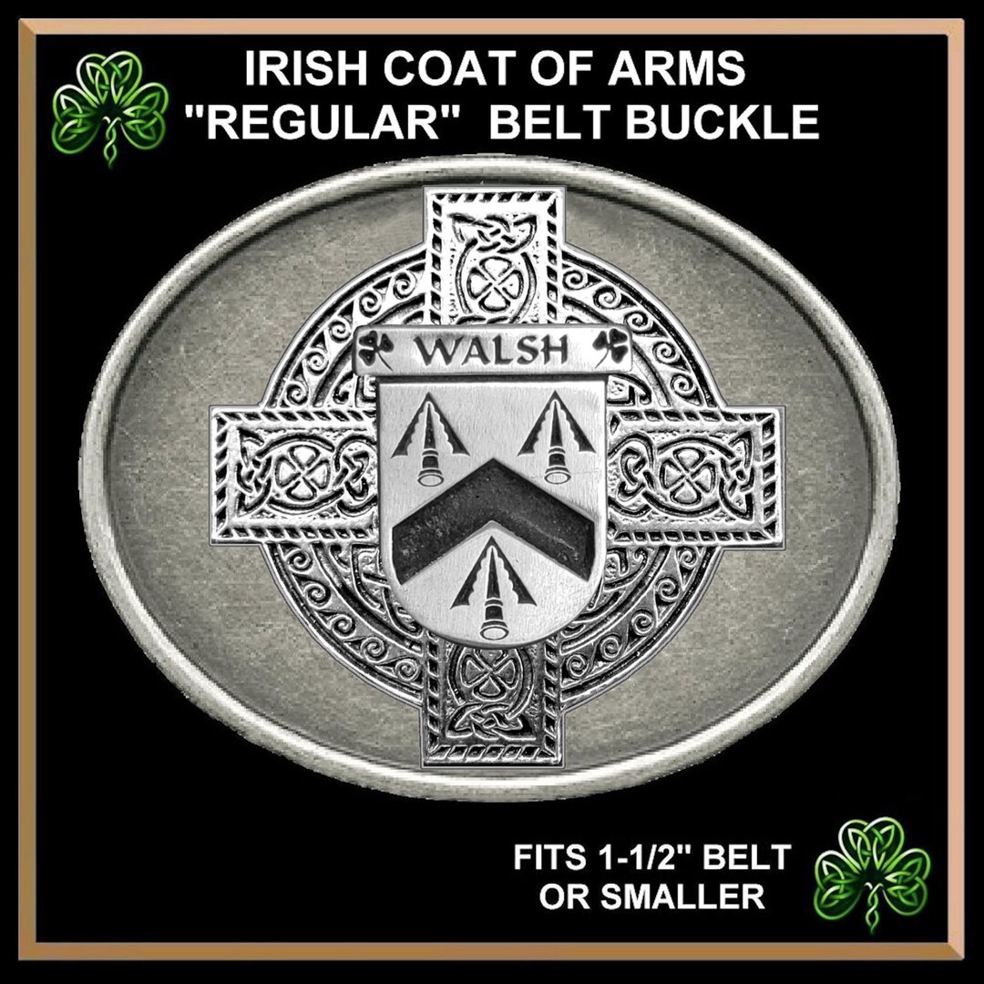 Walsh Irish Coat of Arms Regular Buckle - Etsy