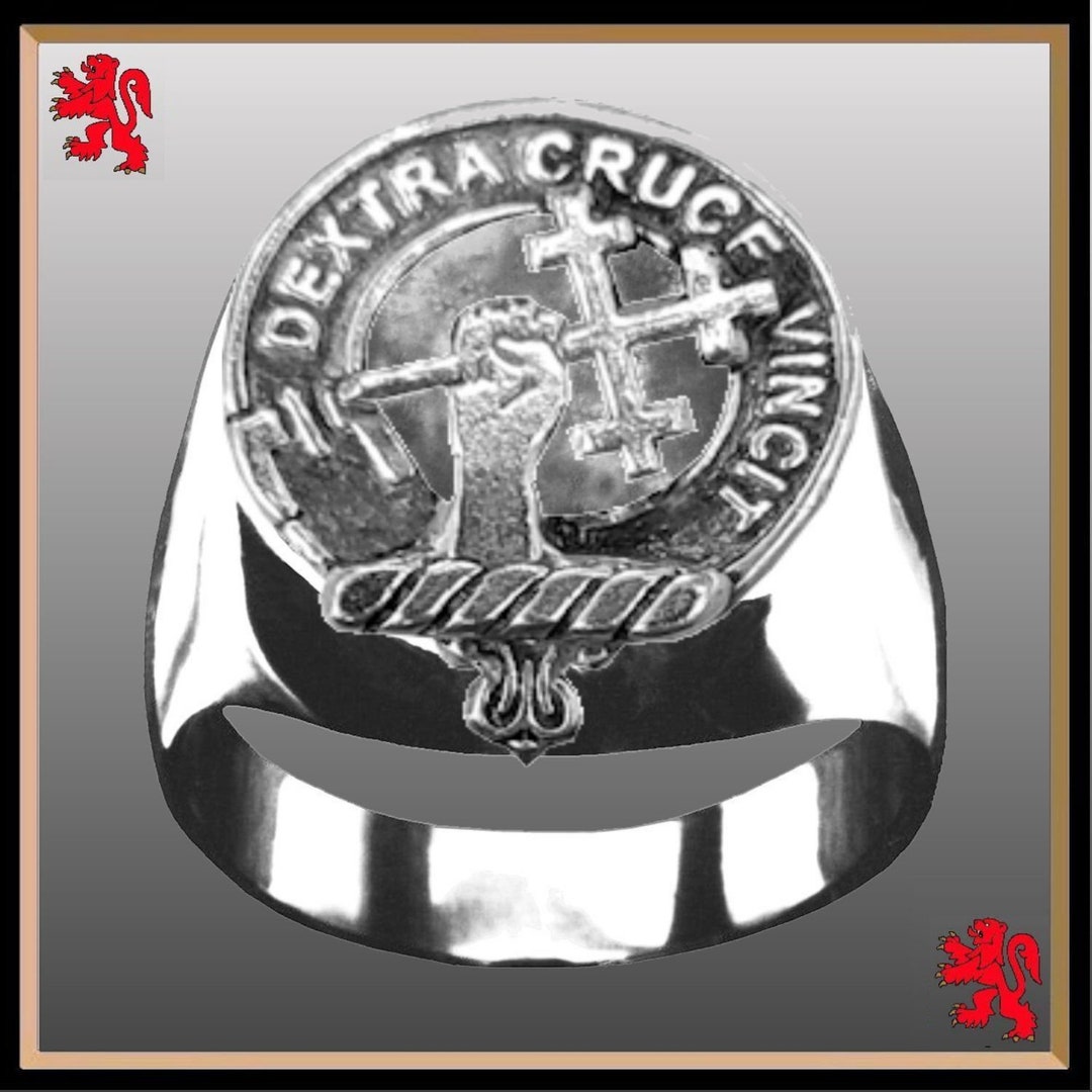 Sheppard Scottish Clan Crest Ring GC100 ~ Sterling Silver and Karat ...