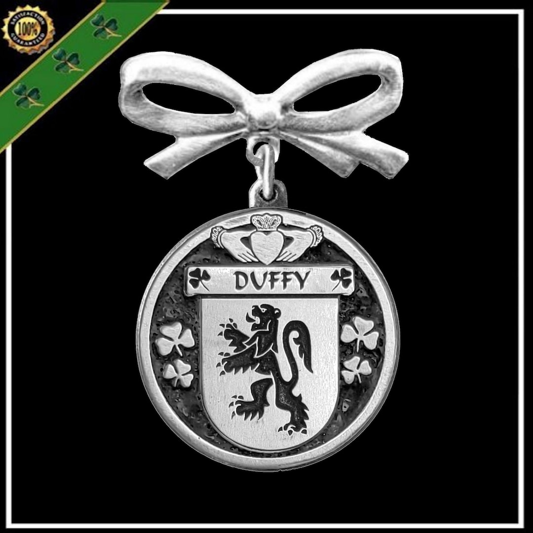 Duffy Irish Coat of Arms Disk Bow Brooch - Etsy